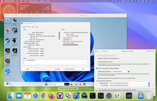 VMware adds 3D acceleration for Windows 11 on Apple Silicon Macs ...