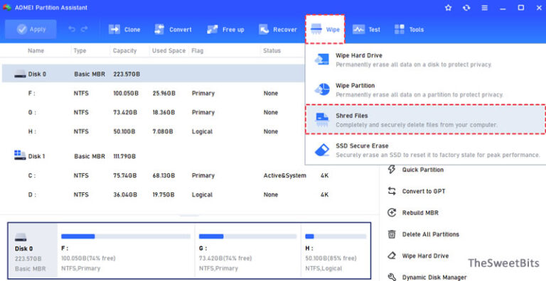 EaseUS Partition Master vs. AOMEI Partition Assistant | TheSweetBits